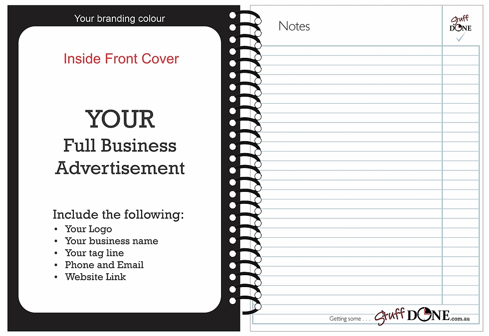 Stuff Done Best Mate Business Planner - Event Booking - Painting pARTy